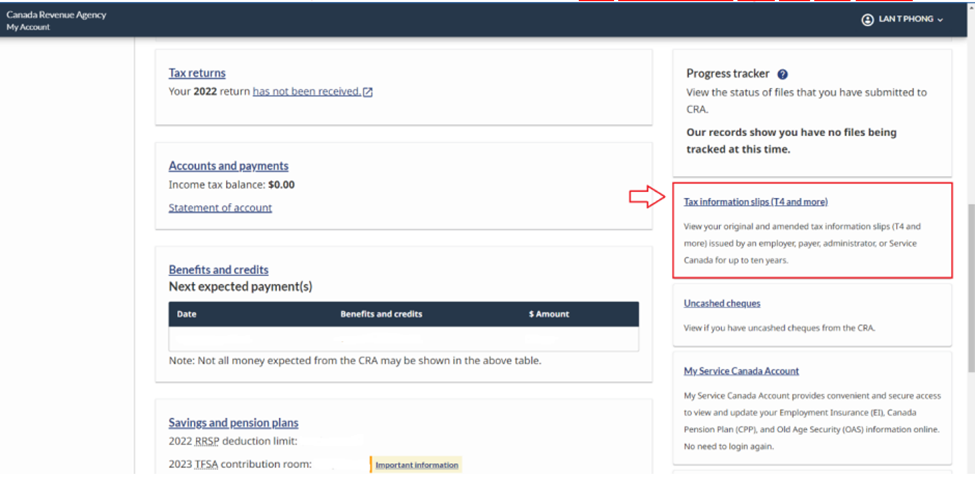 How can I retrieve my tax slip through CRA My Account? – Client ...