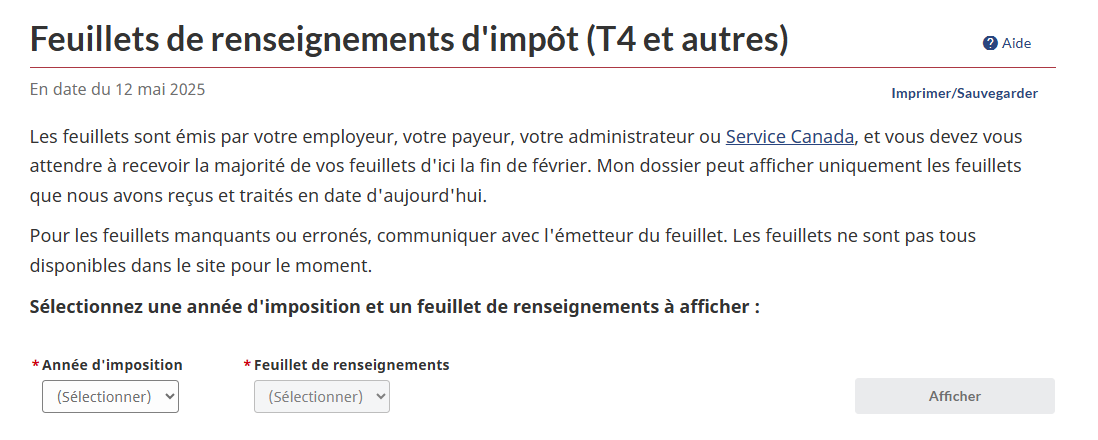 Comment puis-je récupérer mon feuillet fiscal via Mon dossier de l’ARC ...